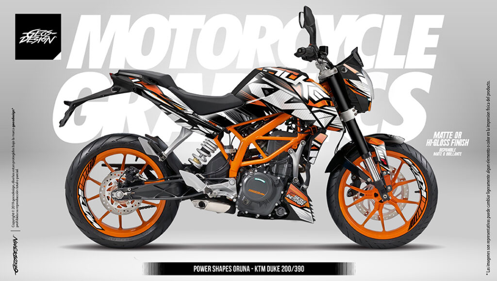 POWER SHAPES - KTM DUKE 200/390 1st Gen. - geosdesign