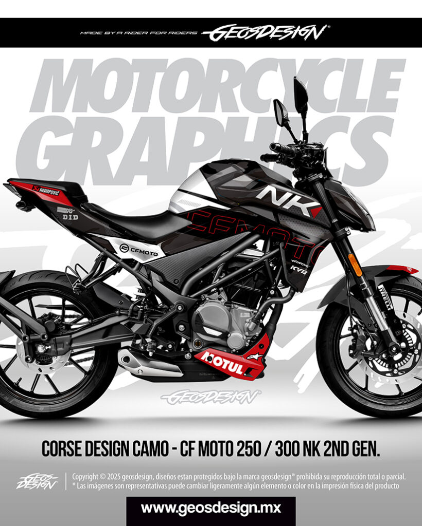 CORSE DESIGN CAMO - CF MOTO 250/300 NK 2ND. GEN. - geosdesign